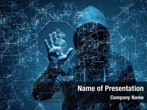 Protection Dollars Hacker Stealing Powerpoint Template Protection