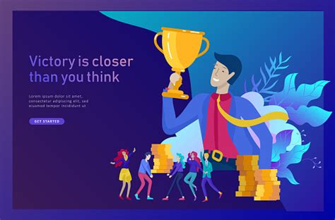 비즈니스 팀 성공 개최 골든 위너 컵 사람들의 개념은 승리에 만족합니다 큰 트로피를 들고 축하하는 사무직 근로자 개념에 대한 스톡 벡터 아트 및 기타 이미지 Istock