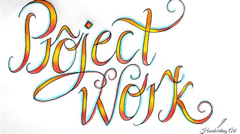 How To Write Project Work In Style Project Work Writing Style English Handwriting