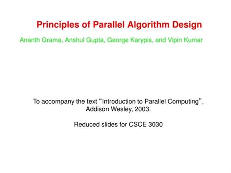 PPT Principles Of Parallel Algorithm Design PowerPoint Presentation Free Download ID 9354549