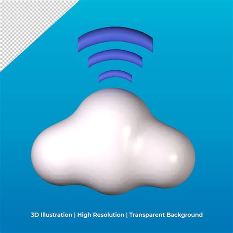 Premium Psd 3d Cloud Wifi Network