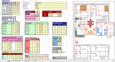 Building Construction Estimation Spreadsheet Engineering Books