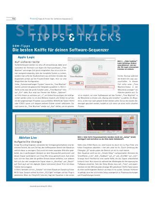 Sequenzer Tipps SOUND RECORDING