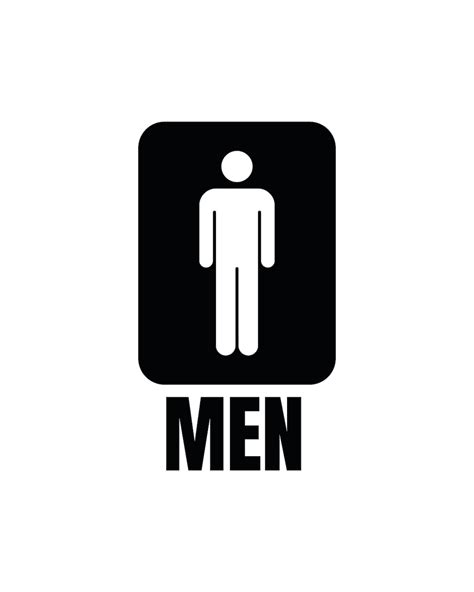 Mens Restroom Symbol Svg Toilet Sign Vector Files Digital Download