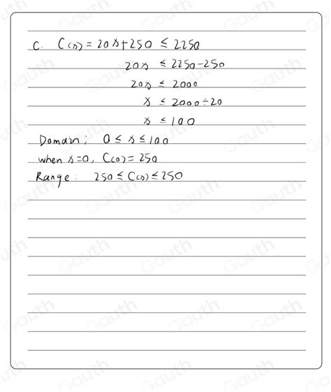 solved the cost in dollars of making x items is given by the function