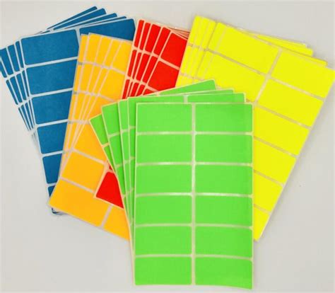 12 Labels Per Sheet 50 X 25mm Fluor Pastel Labels4u