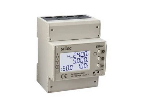 selec energy meter em4m 3p c 100a three phase din rail energy meter