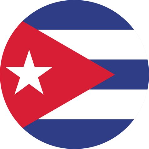 Cuba Svg Round Flag Svg Cuban Circular Banner Nationa