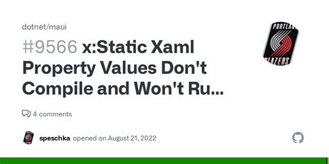 Xstatic Xaml Property Values Dont Compile And Wont Run On Visual
