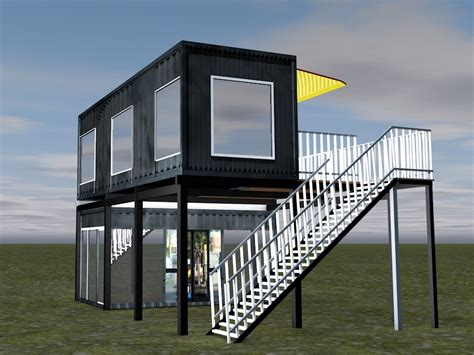 C4d集装箱建筑设计三维动画模型xiaopen设计 站酷zcool