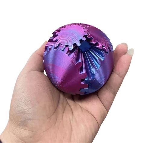 3d Printed Gear Ball Rotatable Cube Toy Gear Operated Fidget Toy For