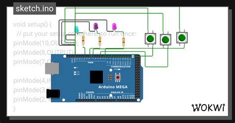 Wokwi Led Switch Wokwi ESP32 STM32 Arduino Simulator