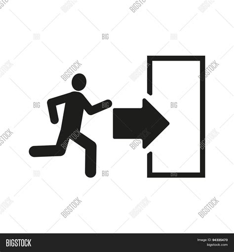 Exit Icon Emergency Vector And Photo Free Trial Bigstock