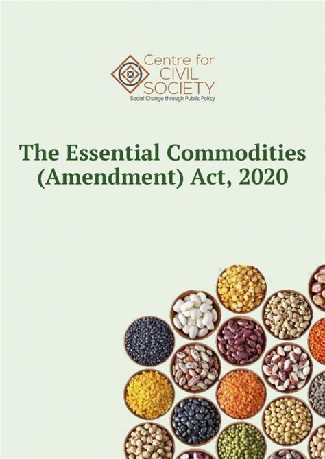 7 Essential Commodities Act Amendment 2020 Pdf Files Download Free