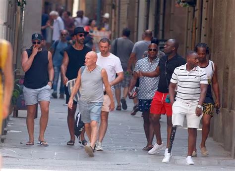 Rio Ferdinand Parties With Friends On Barcelona Stag Do With Kate