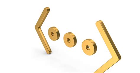 Html Brackets Code Outline Symbol 3d Incl Html And Brackets Envato