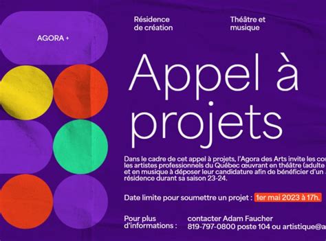 APPEL À PROJETS AGORA 2023 2024 LAgora des Arts lance un appel à