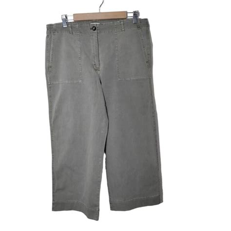 J Jill Pants And Jumpsuits J Jill Green Gray Wide High Rise Leg