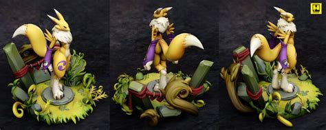 Renamon Digimon Tamers 3d Stl File For 3d Printer Ready Printing 3d