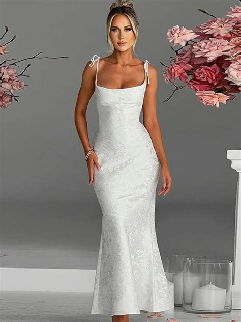 Sexy Bandage Dress Spaghetti Strap Sleeveless Backless Bodycon Maxi