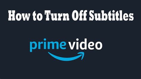 How To Turn Off Subtitles On Prime Video On Smart Tv Turn Off Closed