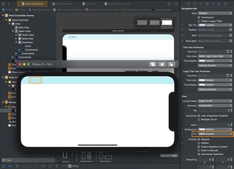 Uinavigationcontroller Change Color And Back Button Title Of Navigation Bar From Swift 3 Code