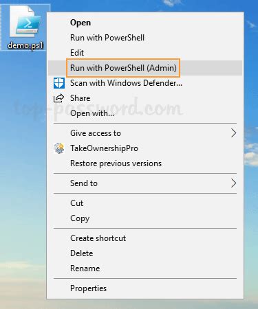 Add Run With Powershell Admin Context Menu For Ps Files