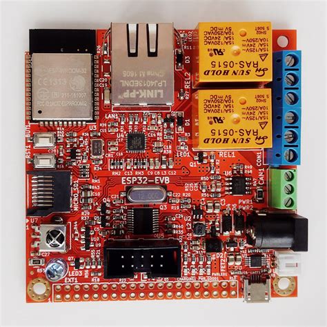 OLIMEX ESP32 EVB красный квадрат плата принята Хабр