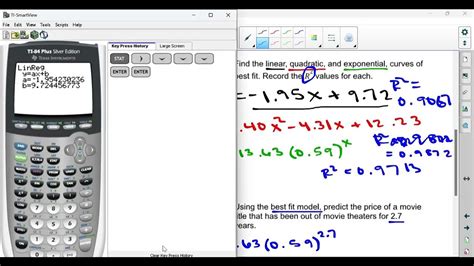 Regression Ti 84 Youtube