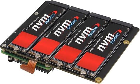 Amazon Com Geekworm X PCIe To Quad M Key M NVMe SSD HAT Peripheral Board For Raspberry Pi