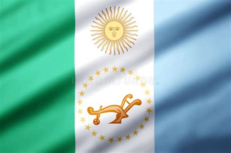 Ejemplo Realista De La Bandera De Chaco Stock de ilustración