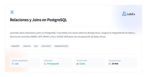 Relaciones Y Joins En Postgresql Labex