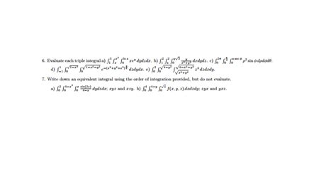 Solved Evaluate Each Triple Integral A Integral31