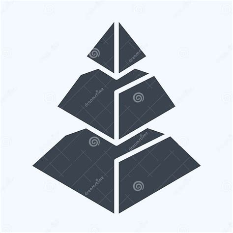 Icon Pyramid Chart Related To 3d Visualization Symbol Glyph Style Simple Design Editable