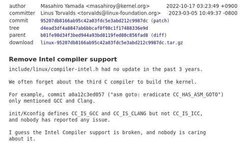 Linux 63 Drops Support For The Intel Icc Compiler Rlinux