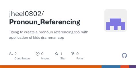 Github Jheel0802 Pronoun Referencing Trying To Create A Pronoun