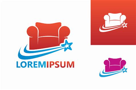스타 가구 로고 템플릿 디자인 벡터 엠블럼 디자인 개념 창조적 인 기호 아이콘 0명에 대한 스톡 벡터 아트 및 기타 이미지