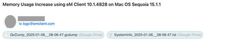 MacOS Memory Consumption Too High Page Mail EM Client