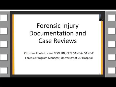 Webinar Forensic Injury Documentation And Terminology Afn Site