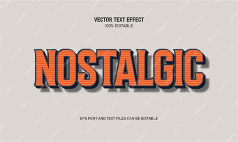 Premium Vector Nostalgic Editable Text Effect Trending Style Modern
