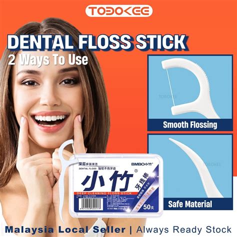 Superfine Dental Floss Stick Deep Cleaning Floss Stick Portable