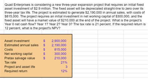 Solved Use The Built In Excel Function To Calculate The NPV Chegg