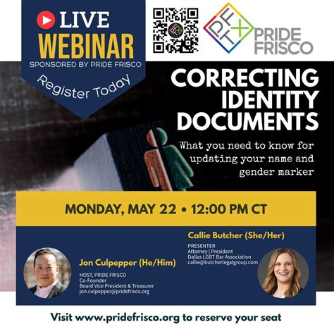 Live Webinar Correcting Identity Documents What You Need To Know For Updating Your Name And