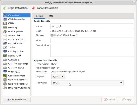 Kvm Qemu Where To Set The Bios And Chipset Dwaves De