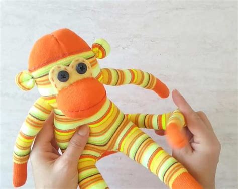 Pattern Printable Pdf Pattern Sock Monkey Etsy