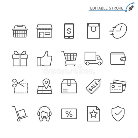 Statistics Outline Icon Set Stock Vector Illustration Of Computer Graphic 132831242