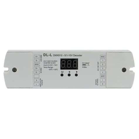 4 Channel DMX512 To 1 10V 0 10V Converter DC 12V 24V Input 4CH DMX RDM Numeric Display