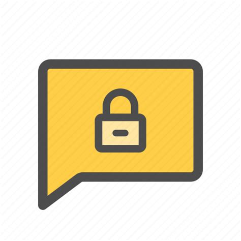 Chat Encrypted Locked Message Passworded Secret Secured Icon