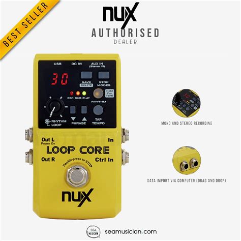 NUX LOOP CORE LOOPER EFFECTS GUITAR PEDAL NUXLOOPCORE EFFECT GTR