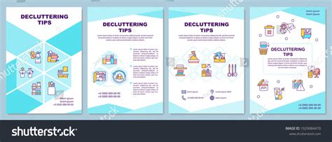 Decluttering Tips Brochure Template Cleaning House Stock Vector Royalty Free